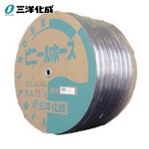 サンヨー 食品用ホース|特長:流体をしっかり確認できるクリアタイプです。 豊富なサイズで幅広い条件に対応します。 寒くても柔らかい耐寒性に優れたホースです。