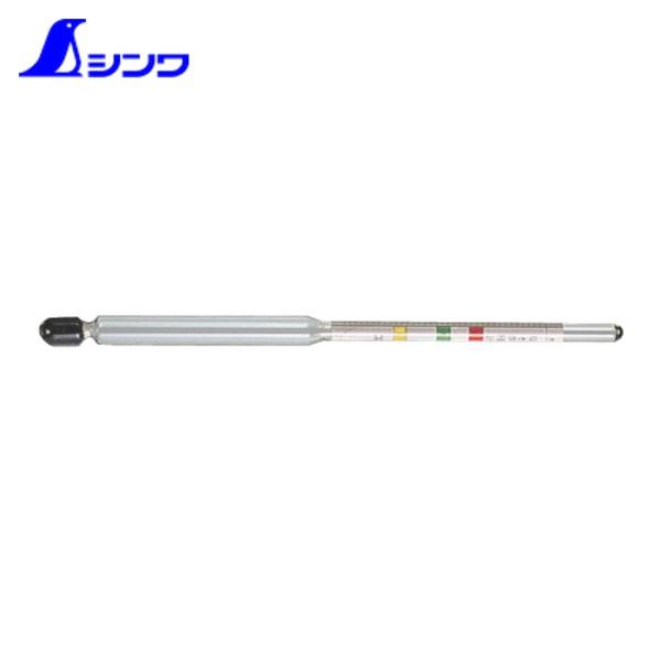 シンワ 水質計|特長:種の種類に合った比重が一目で分かるよう、色付けしてあります。 塩水の濃度を測定し、種やもみを選別する比重計です。