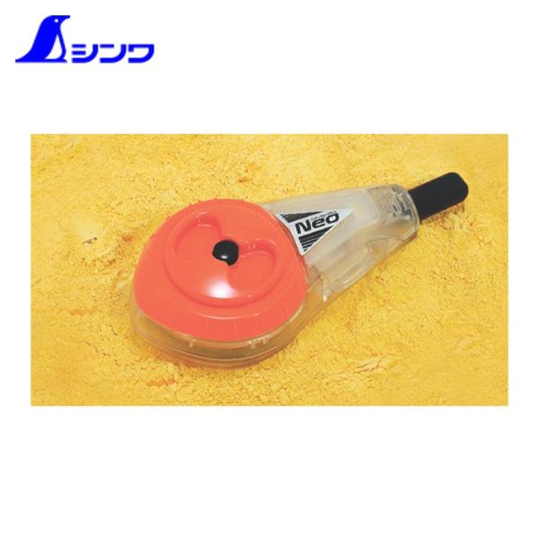 シンワ チョークリール|特長:タンクが開くので糸交換が簡単です。 スケルトンボディーのため、粉の残量と固まり具合がわかります。 密閉型タンクを使用しています。