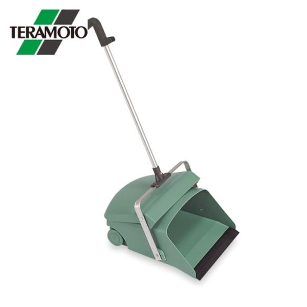 テラモト チリトリ|特長:一度にたくさんのゴミを回収できる、大容量約6Lタイプのチリトリです。 巡回清掃作業を助ける車輪付です。