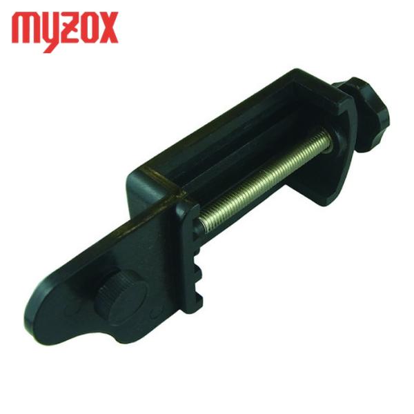 MYZOX レーザー墨出器用受光器|特長:受光器用ロッドクランプです。 受光器を標尺などに取り付けることができます。