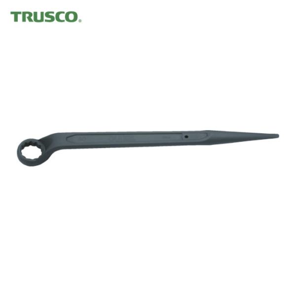 TRUSCO 片口めがねレンチ|特長:首角度は70°です。 狭い場所や障害物の多い場所での使用に最適です。 シノ部は、ボルトの穴合わせに最適な円錐形状です。