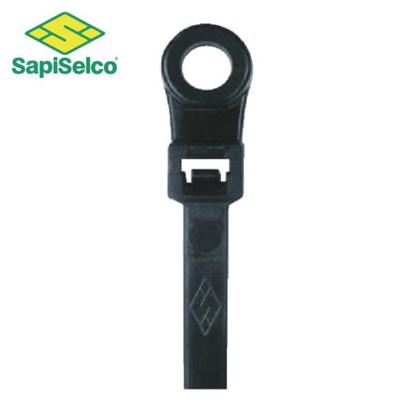 SapiSelco ケーブルタイ(ねじ止めタイプ)|特長:結束したケーブルを壁に取り付けることが可能です。 ケーブルをすっきりまとめられます。