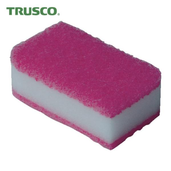 TRUSCO スポンジ|特長:泡立ちの良いウレタンスポンジの両面にナイロン不織布を貼り合わせたスポンジです。 抗菌防臭加工を施しているためスポンジに付いた雑菌の増殖を抑制します。