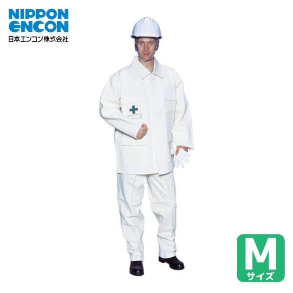 日本エンコン 耐熱ズボン|特長:綿100%の風合いを保ちながら、特殊な防炎加工により優れた耐熱防炎性を有します。 溶接や鉄系のスパッターにも強く、洗濯性も優れています。