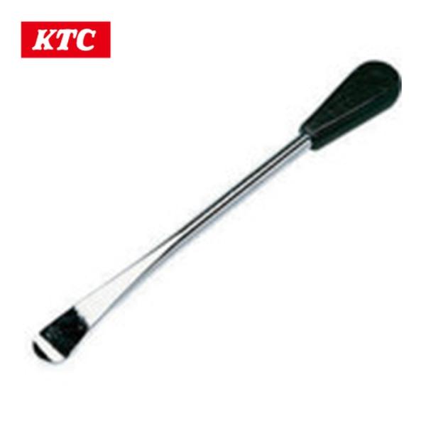 KTC タイヤレバー|特長:先端が薄く、滑らかに仕上げてあるので、リムとサイドビードの間にも差し込みやすく、スムーズに作業できます。 適切な熱処理を施していますので、耐久性に優れています。 グリップは耐油のゴム製で握りよい形状になっているの...