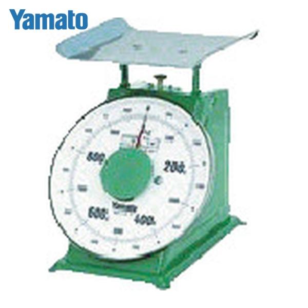 YAMATO 自動はかり|特長:大きく見やすい目盛板、大きな物も計りやすい、ワイドな平皿仕様です。 (YSDシリーズ)。