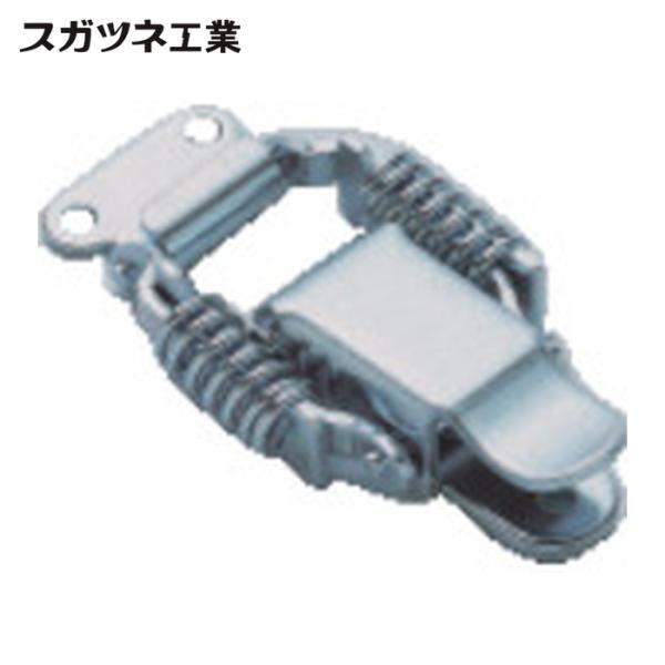 SUGATSUNE パッチン錠|特長:スプリング付で、防塵、防滴を必要とする扉・カバーに最適です。