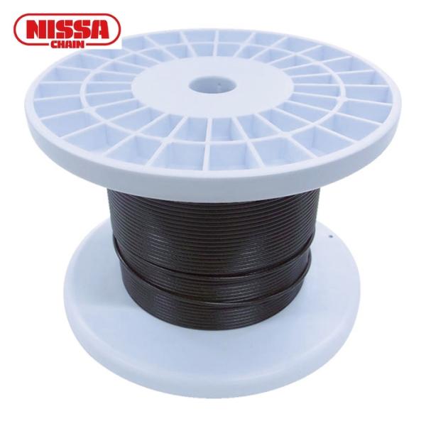 ニッサチェイン ワイヤロープ|特長:耐食性、耐錆性に優れた塩ビコーティングを施したステンレス製ワイヤロープです。