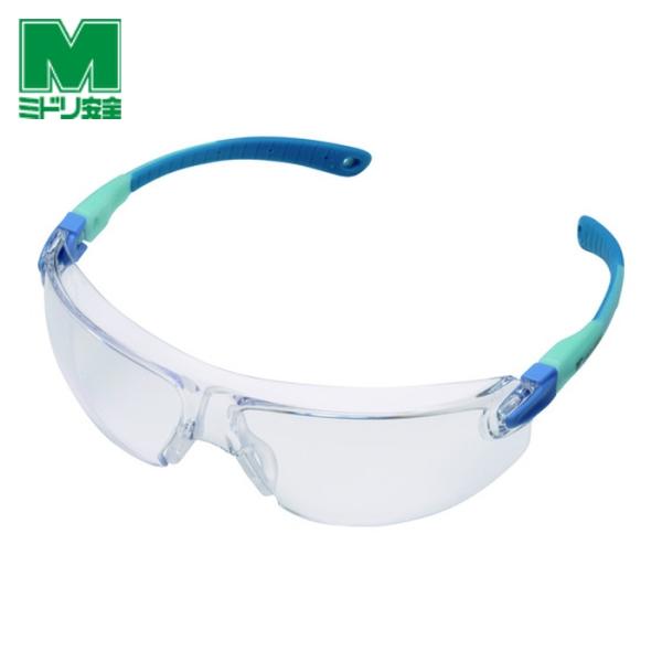 ミドリ安全 一眼型保護メガネ(フィットタイプ)|特長:視界のよい、一眼式保護メガネです。 小顔用の保護メガネです。 鼻パッドはソフトで左右に可動します。