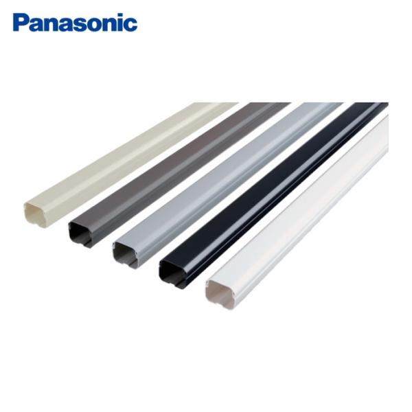 Panasonic エアコン用配管化粧カバー|特長:被覆銅管を収納する直線用の化粧カバーです。 角ばったフォルムは、建物の外壁にきれいにフィットします。