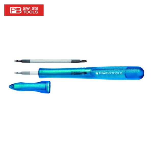 PBスイスツールズ 差替式ドライバー|特長:プラス・マイナスの差し替えドライバーです。