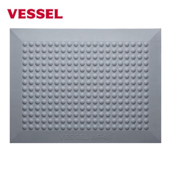 VESSEL 静電気対策マット|特長:裏面のエアポケットで荷重を分散し疲労を軽減します。 ESD対策床上にしいて使用できます。 裏面のエアポケット構造で、体重を分散し疲労を軽減します。