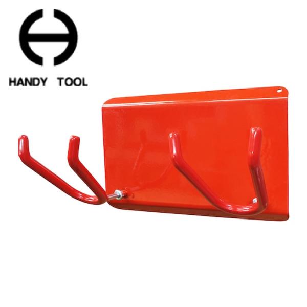 日平 スプレーガンホルダー|特長:カップ付のスプレーガンを正立のまま2丁保管できます。 特に重力式スプレーガン(上カップ式)を正立状態で置くことができます。 カップ付のスプレーガンを2丁正立のまま保管できます。