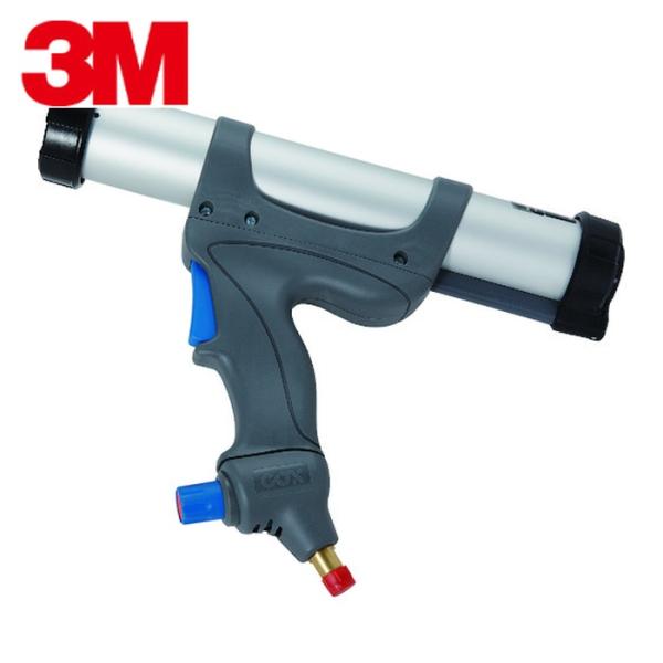 3M コーキングガン|特長:3M[[TM上]]ソーセージパックシーラー専用のエアーガンです。 シーラーの切れがよく、吐出量の調節ができます。 従来品から、人間工学に基づいたデザインの採用、さらなる軽量化、動作音の低減を実現しています。