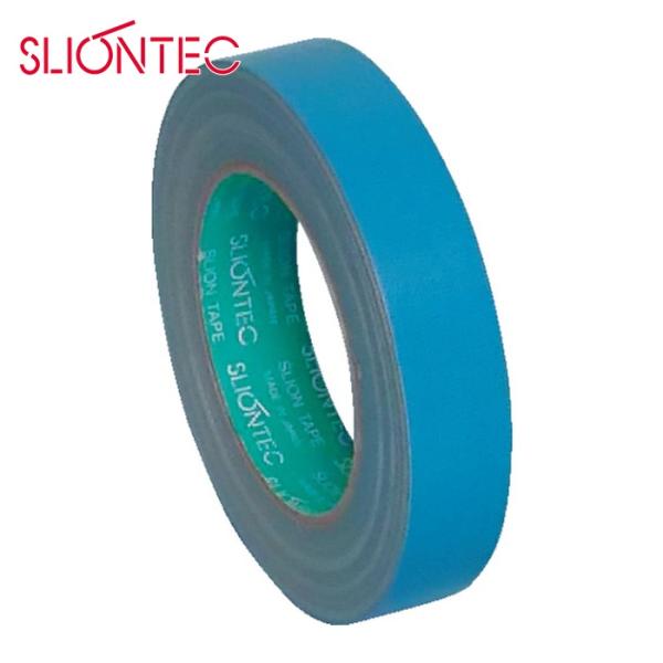 SLIONTEC 養生用布粘着テープ|特長:ゴム系粘着剤で厚みがあるため粗面に対して接着力があります。 エコノミータイプです。 家具、石材、車のボディ、PVC材料塗装表面の養生に使用しないでください。