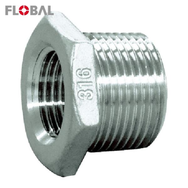 FLOBAL ねじ込み管継手(ブッシング)|特長:ステンレス配管に対応しています。 建築、プラント、原子炉、自動車、航空機などに広く使用され、配管の主役とも呼べる商品です。 従来のねじ込み継手を更にグレードアップし、より使い易い継手として開...