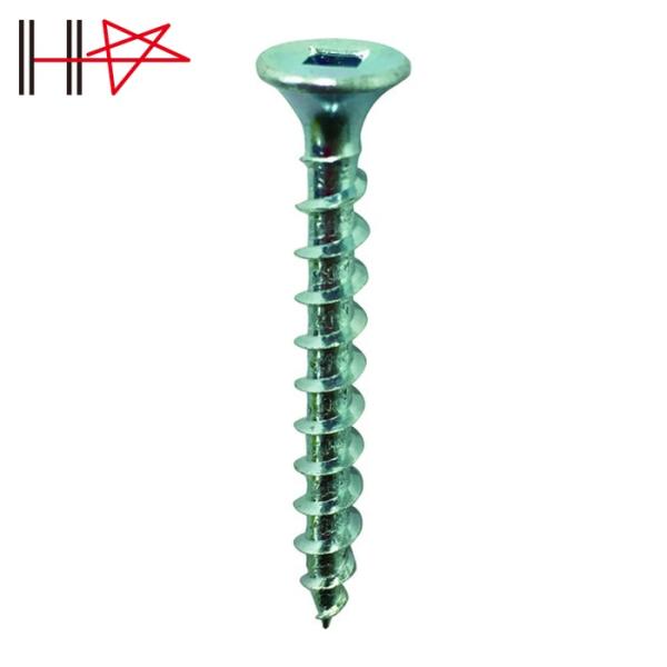 DAIDOHANT 木工用造作ビス|特長:首下・胴部の補強改善により破損率の低下・トルク伝達能力がアップしました。 ビットが抜けにくく、ネジ頭が潰れにくいです。