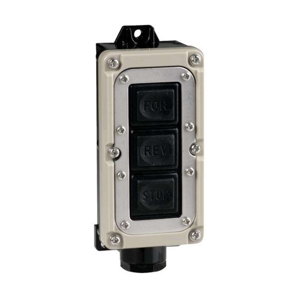 春日電機 動力用開閉器|特長:電磁開閉器操作用の押ボタンスイッチです。 電動機の正転・逆転の切り替え運転が出来ます。 保護構造IP65(JIS C 0920)です。