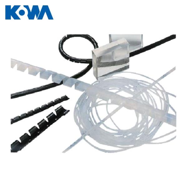 KOWA 束線チューブ|特長:RoHS指令適合製品です。 弾力性が強く、曲げても折れることがありません。 電気絶縁性、種々の耐薬品性に優れています。