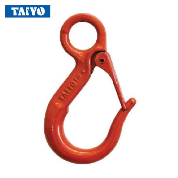 TAIYO フック|特長:今までのフックでは挿入できなかった小さな穴に挿入し吊り上げることができます。 63tタイプはアイボルトM6以上に、1。 25tタイプはM8以上に対応可能です。