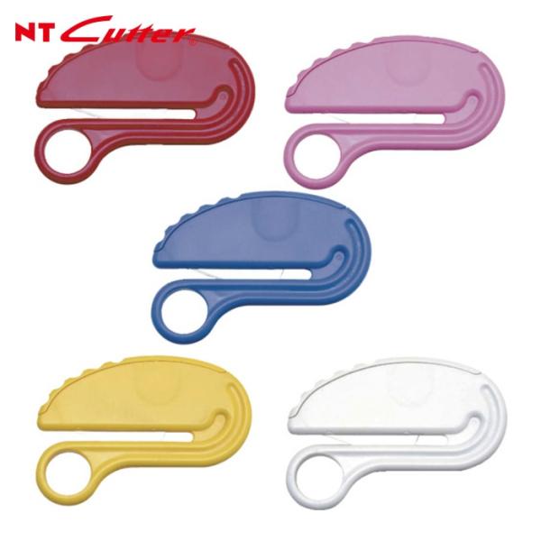 NT 特殊用途カッター|特長:刃が露出しない安全なレターオープナーです。 封筒、お菓子袋を開けたいときや、値札などのタグ切りに便利なオープナーです。 マスカーのカッティングにも便利です。