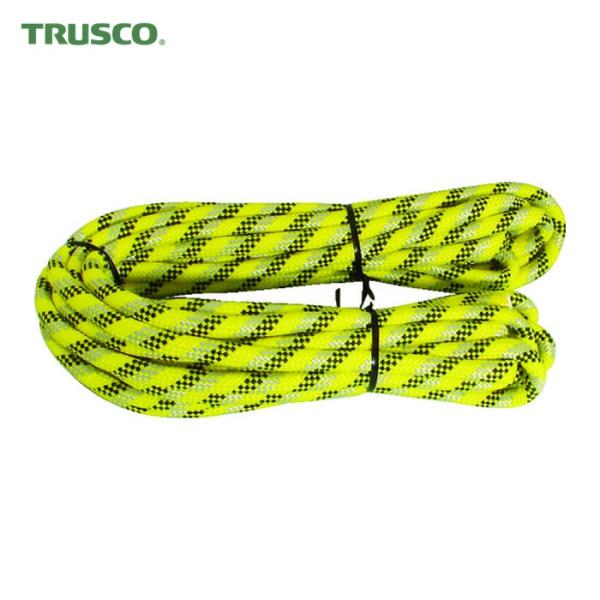 TRUSCO 標識ロープ|特長:JPマーク認定品です。 反射材面積を広く円筒形に使用しているので、どの方向からの光にも反射して光って見えます。 57m先からライトを当てても光り続け視認性の高い商品です。