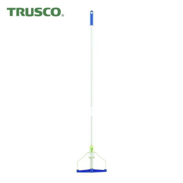 TRUSCO モップ|特長:耐久性があり軽量なスチール柄のモップです。 水拭き用モップです。