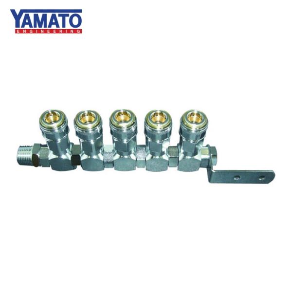 ヤマト エア分岐管|特長:必要に応じ、連結追加が可能です。 ロータリー式で360°自在に回転します。 さまざまなパーツで自身でカスタマイズ連結を実現できます。