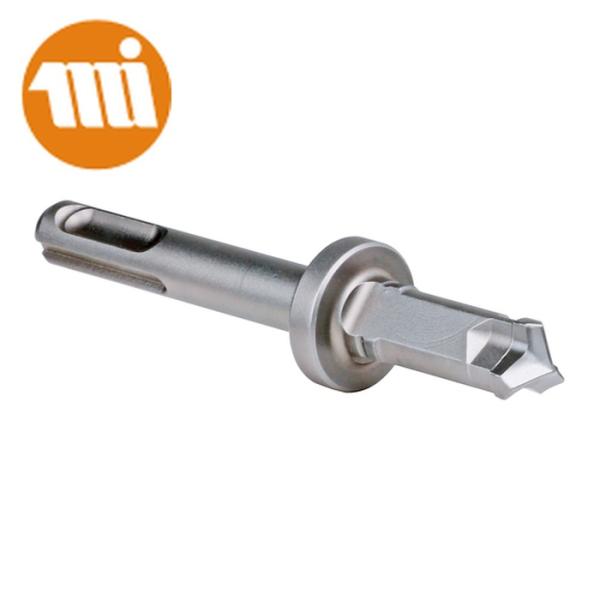 ミヤナガ コンクリートドリル(SDSplusシャンク)|特長:ストッパーにより、所定の深さまでの確実な穴あけが可能です。 刃先はデルタゴン3枚刃を採用し、真円に近い穴あけが可能で、アンカー挿入もスムーズ、位置決めも容易です。