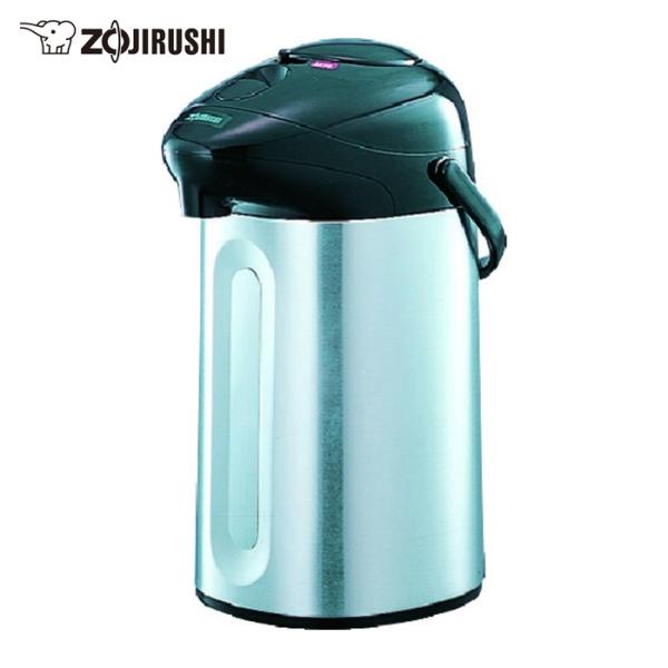 ZOJIRUSHI ポット|特長:におい移りを抑え、おいしく保温保冷します。 軽く押すだけラクラク給湯できます。 傾斜湯もれ防止機能付です。
