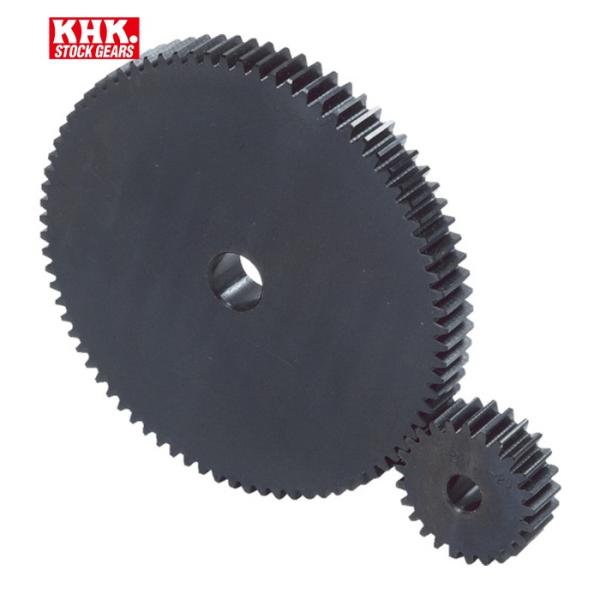 KHK 平歯車|特長:SS平歯車のボス部をカットして、軽量化したベタ形状の平歯車です。