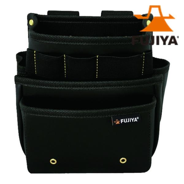 フジ矢 腰袋|特長:撥水性が高いPVC生地で水を弾きます。 泥、ほこりなどで汚れても簡単に拭き取れます。 ニッパなど先端が当たってこすれても破れにくい素材です。