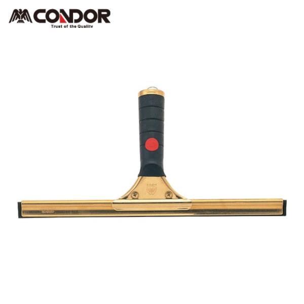 コンドル 水切りワイパー|特長:ガラス専用タイプです。 ガラス表面に塗った水や洗剤の希釈液を一気にかき集め、速やかにかき取ります。