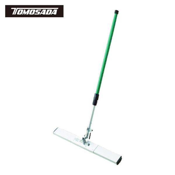 トモサダ 土間仕上げ用品|特長:軽量且つ頑強なアルミ合金製です。 自在金具付なので柄の角度を自由に調節できます。 ヘッドが360°調整可能です。