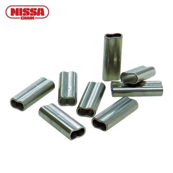 ニッサチェイン ワイヤロープ用スリーブ|特長:ステンレス製で異種金属による腐食が生じにくい商品です。