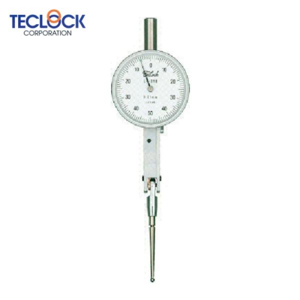 TECLOCK テストインジケータ|特長:測定子・指針が非磁性体のため、磁気の影響を受けません。 測定子は200°円弧の角度にセットできます。
