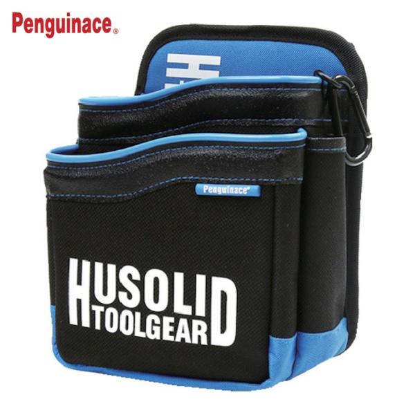 ペンギンエース 腰袋|特長:使い勝手に優れた各種ポケットとカラビナ付きで、ツールをスマートに収納、内部にはポケット、工具差しを装備し電車での移動時にも最適です。 工具の出し入れによる袋口の破損を防ぐため、パイピング部分にPVC加工を施し、腰...