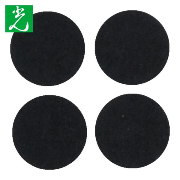 光 イス用キャップ|特長:便利な粘着材付きですぐに使用できます。 フェルト部分は特殊加工で、ほつれにくく耐久性もよくなっています。