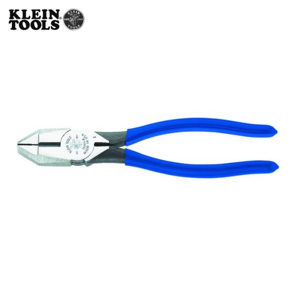 KLEIN ペンチ|特長:刃は先が網目状に加工されており、しっかりと掴むことができます。 耐久性に優れた高周波焼き入れ切断刃を採用しています。 独特のハンドル弾性により、ワイヤ切断時の「跳ね返り」を吸収します。