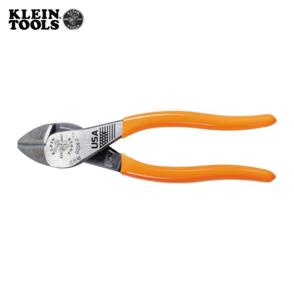 KLEIN ニッパ|特長:偏芯デザインにより軽い力で扱うことができます。 刃が短く角度が付いたデザインでワイヤを短く切断するのに適しています。 耐久性に優れた高周波焼き入れ切断刃を採用しています。