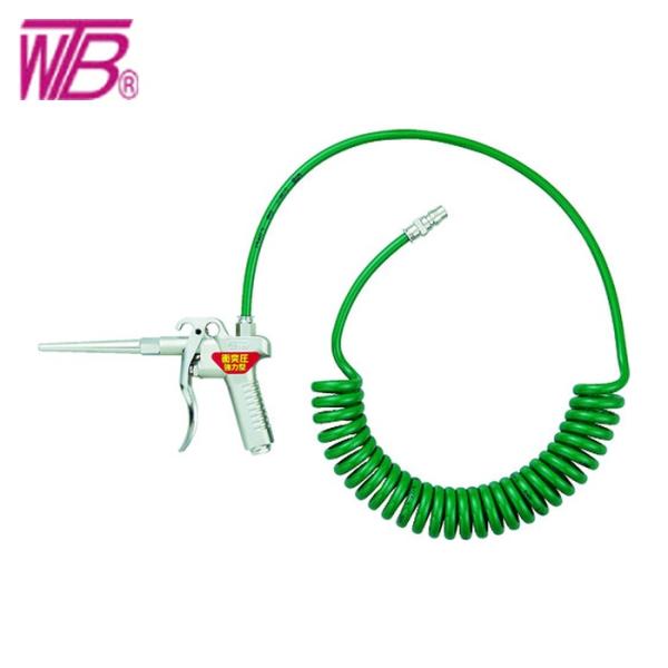 WTB コイルホース付エアダスター|特長:ホースの両端金具は、ユニバーサルに回ります。 取外しが簡単なフィッティングタイプで作業効率がアップします。