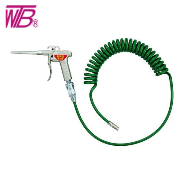 WTB コイルホース付エアダスター|特長:ホース両端金具はユニバーサルに回ります。 取外しが簡単なフィッティングタイプで作業効率がアップします。