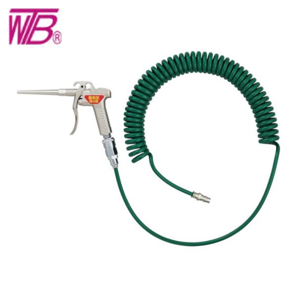 WTB コイルホース付エアダスター|特長:ホース両端金具はユニバーサルに回ります。 取外しが簡単なフィッティングタイプで作業効率がアップします。