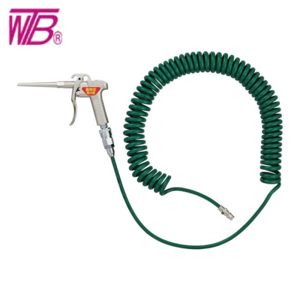 WTB コイルホース付エアダスター|特長:ホース両端金具はユニバーサルに回ります。 取外しが簡単なフィッティングタイプで作業効率がアップします。