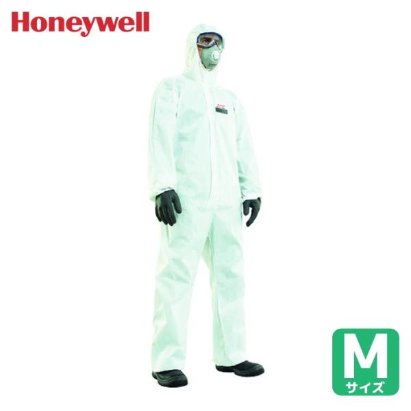 Honeywell 使い捨て保護服|特長:頭部にフィットする立体的な構造のフードです。 袖口や足首、ウエストゴムの締まりが液体や粉じんの付着を軽減します。