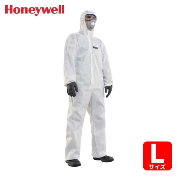 Honeywell 使い捨て保護服|特長:頭部にフィットする立体的な構造のフードです。 袖口や足首、ウエストゴムの締まりが液体や粉じんの付着を軽減します。