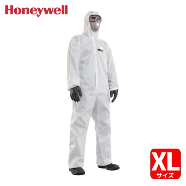 Honeywell 使い捨て保護服|特長:頭部にフィットする立体的な構造のフードです。 袖口や足首、ウエストゴムの締まりが液体や粉じんの付着を軽減します。