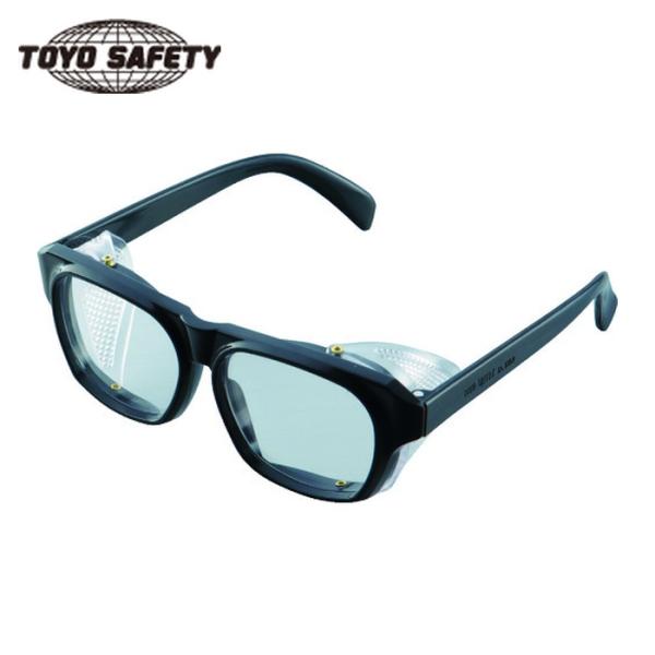トーヨーセーフティ 二眼型保護メガネ(フレームタイプ)|特長:一般医療機器視力補正用眼鏡です。 サイドカバー付きで粉じんなどの横からの侵入を軽減します。 レンズに傷がつきにくいフレーム凸構造です。