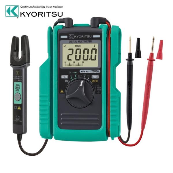 KYORITSU デジタルテスタ|特長:AC/DCクランプ付のポケットサイズのデジタルマルチメータです。 オープンコアセンサでAC/DC電流測定が可能です。 非測定導体径6mm(IV8[[MM2]])まで対応しています。